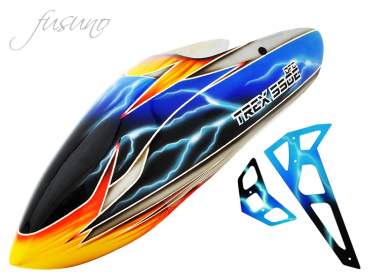 Fusuno Tropic Thunder Airbrush Fiberglass Canopy Trex 550 Dfc Super Com ...