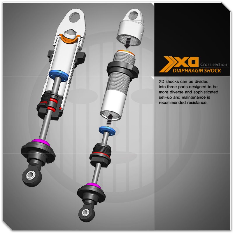 Gmade Xd Diaphragm Shock 113Mm (2) (Gmade 23907 | GMA23907) - Vortex ...