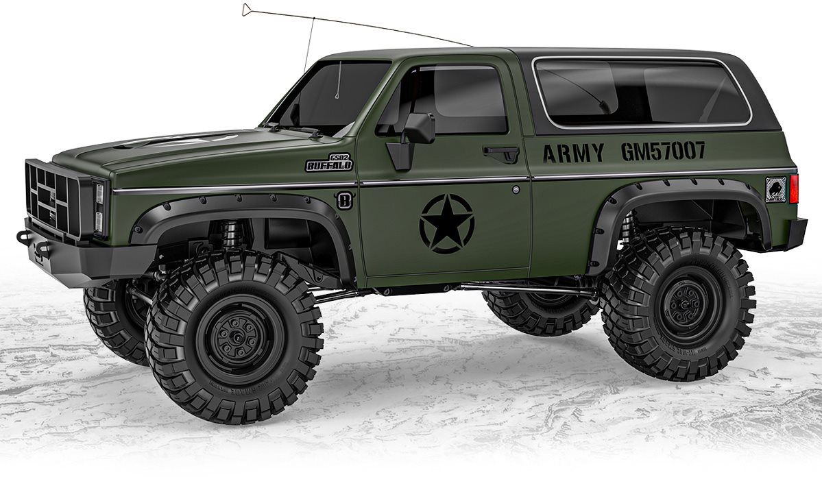 Gmade 1/10 Gs02f Military Buffalo Ts Scale Crawler Kit (Gmade 57007 ...