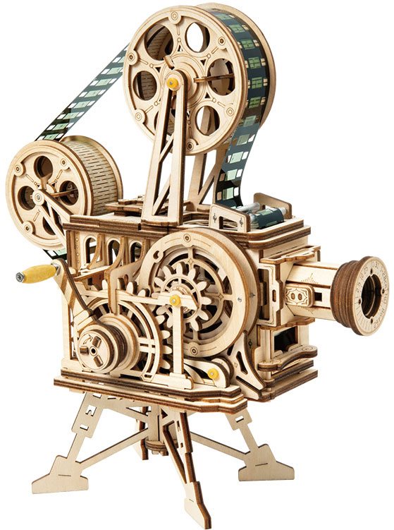 ROKR Mechanical Wood Models; Vitascope - Working Projector, Hand-Cran ...