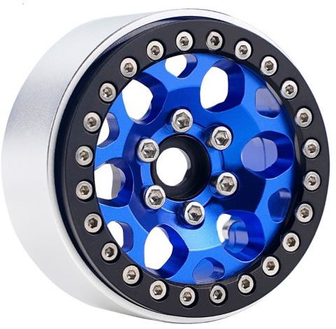Power Hobby B3 Aluminum 1.9 Beadlock Wheels 9Mm Hubs, Blue, For 1/10 ...