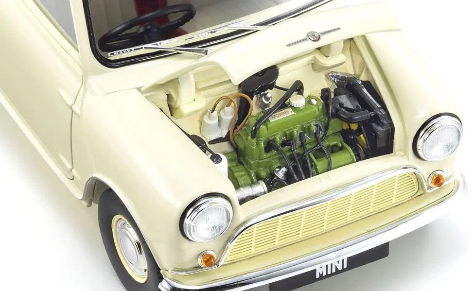 Kyosho 1/18 Scale Morris Mini Minor Old English White Model (Kyosho ...