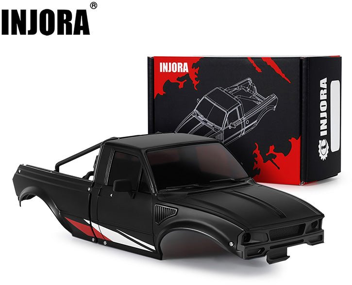 Injora IR60 Pickup Hard Body with Bed Rack for 1/18 TRX4M Defender Bron ...