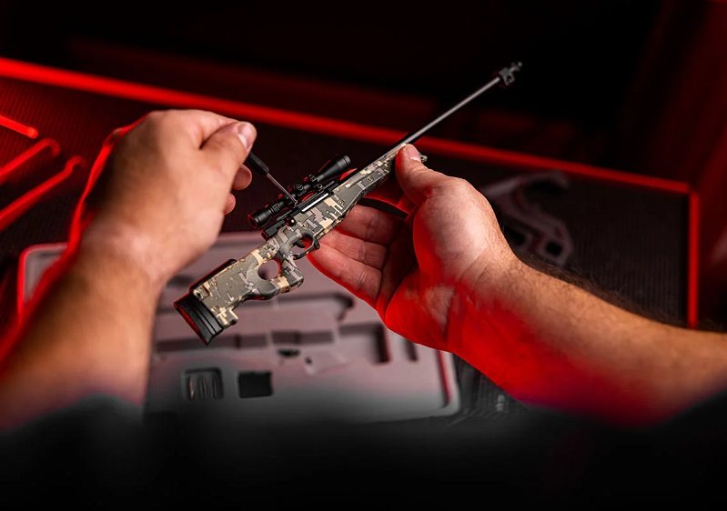 Goat Guns Minature 1/4 Scale Die Cast Sniper Rifle Model, Camo (Goat ...