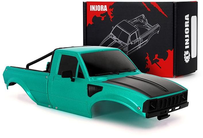 Injora IR60 Pickup Hard Body with Bed Rack for 1/18 TRX4M Defender Bron ...