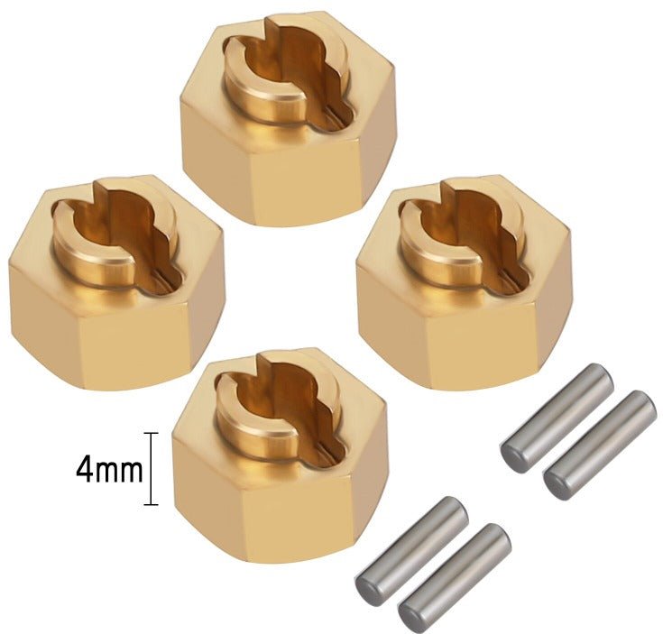 Injora 7mm Brass Wheel Hex Hub Extenders for Axial SCX24 AX24 (Injora ...