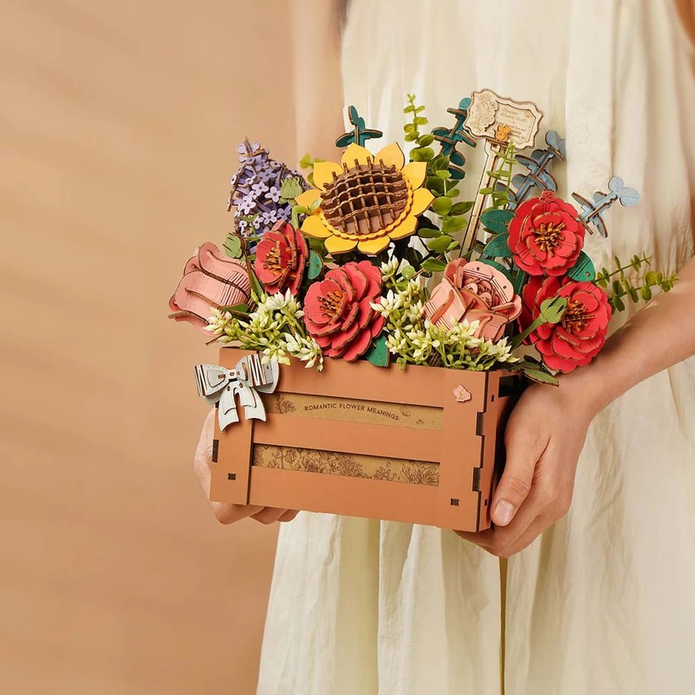 ROKR Wooden Flower Box - Wood Bloom Craft (ROKR ROETW02H | ROETW02H ...