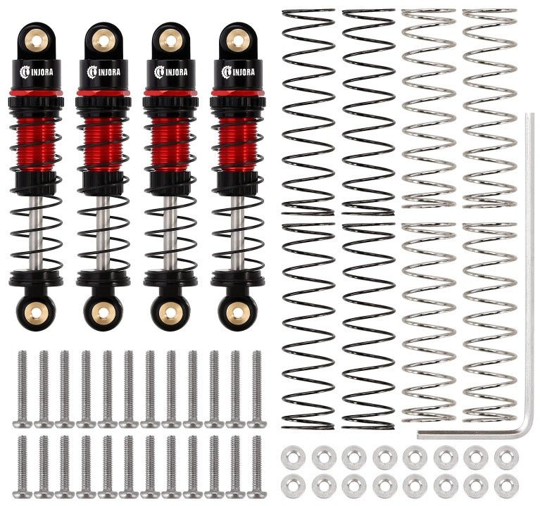 Injora 39mm Aluminum Threaded Oil Shocks for Axial SCX24 FMS FCX24M ...